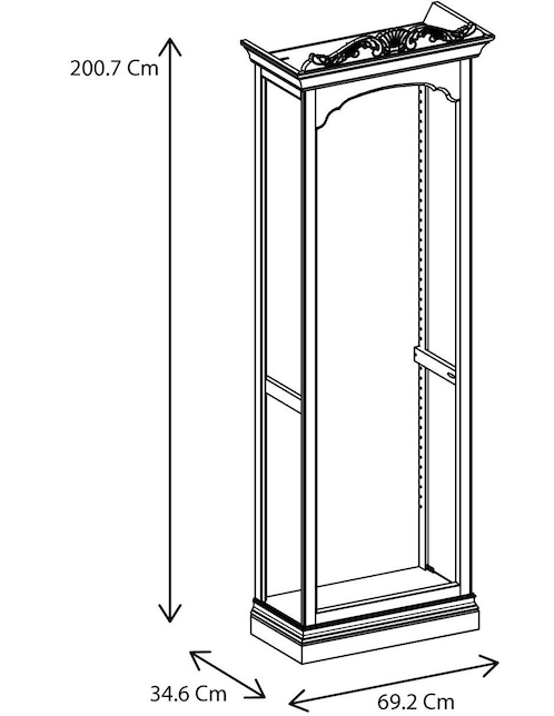 Vitrina Howard Miller de madera abedul 2