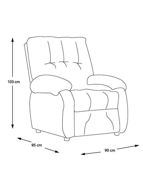 Reclinable Andre Violanti de tela 8