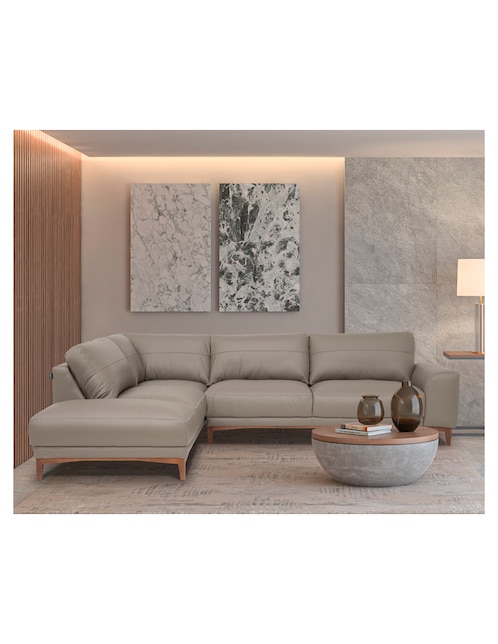 Sala modular izquierda Boal Alina de piel y vinil 4