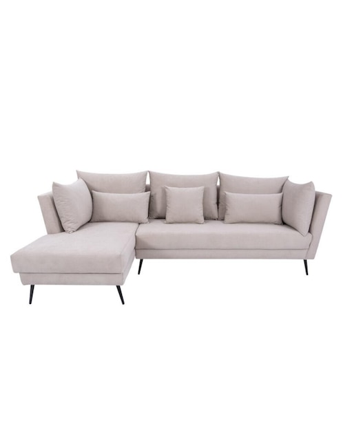 Sala modular izquierda América Beige Ergo Confort de tela 1