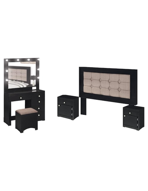 Set Recámara Kessa Jennifer de MDF 1