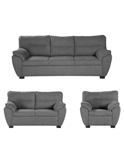 Sala 3 piezas Monza Dicasa de tela 1