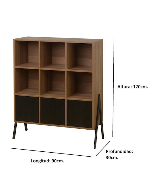 Librero Minimalista Eke Life Home de MDF 6