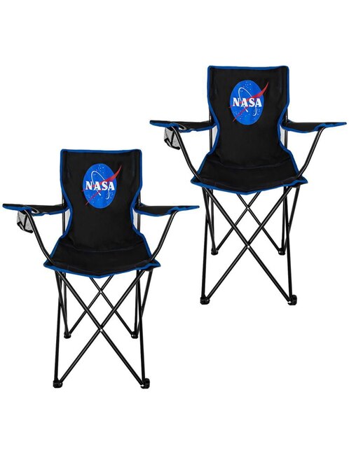 Juego de sillas plegables 2 piezas Nasa de acero 1