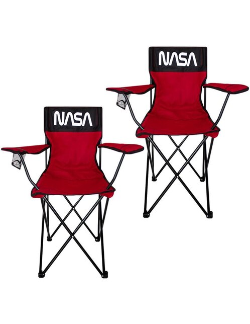 Juego de sillas plegables 2 piezas Nasa de acero 1