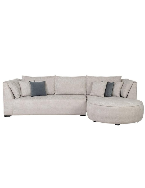 Sala modular derecha Sahar beige Ergo Confort de chenille 1