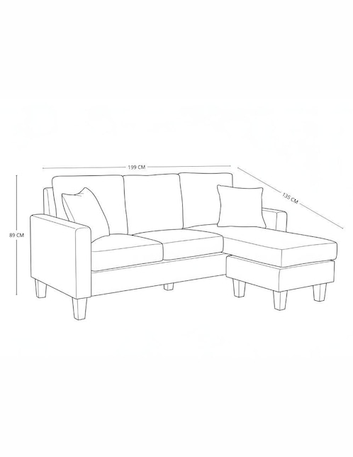 Sala modular Easy Living de poliéster 5