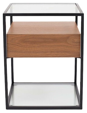 Mesa lateral rectangular Adwin de MDF y madera