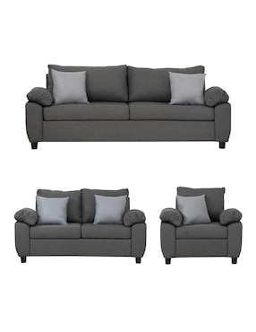 Sala 3 piezas Space Easy Living de madera