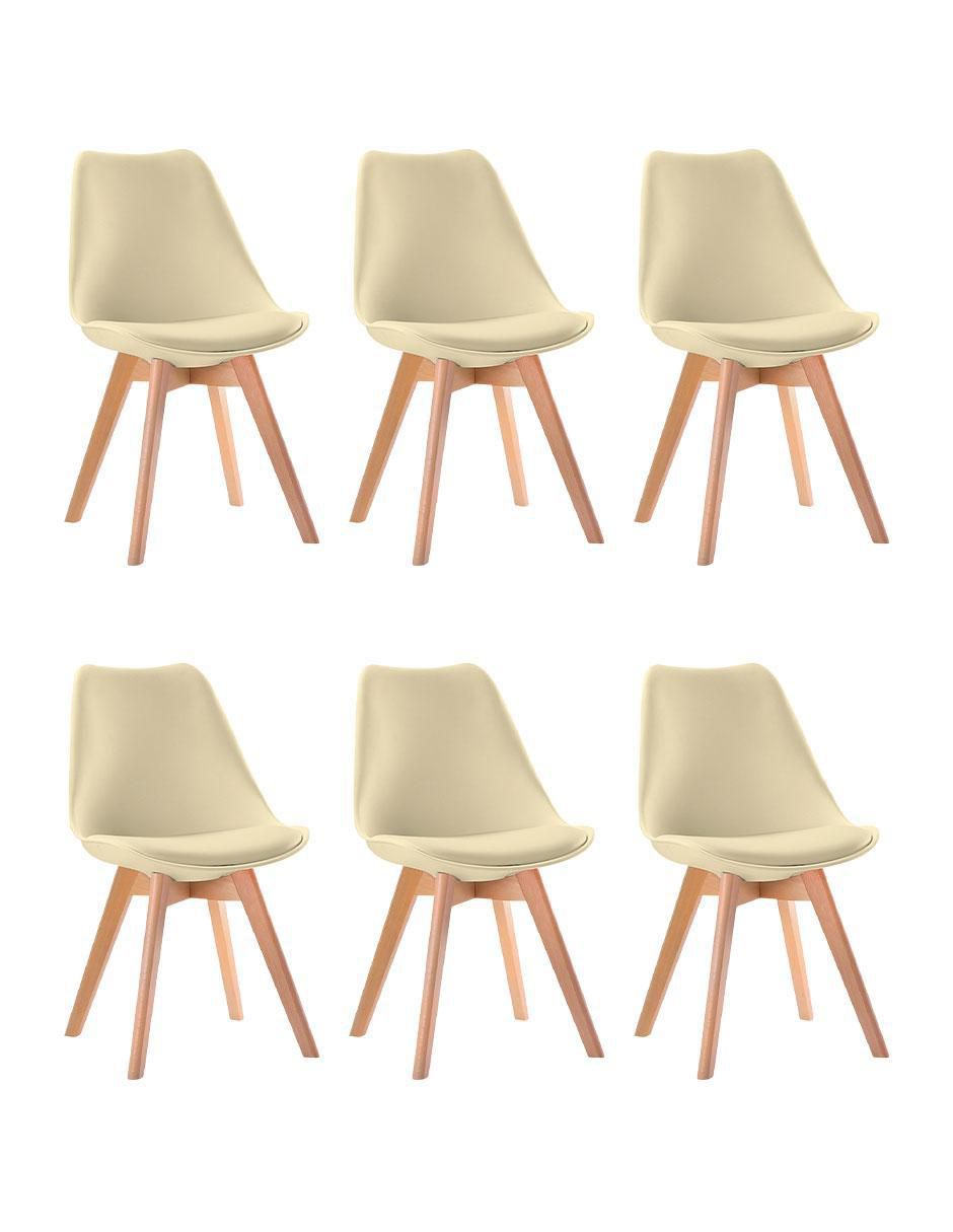 Silla 6 piezas Linium de plástico